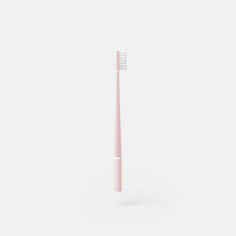 Pink toothbrush with echinacea - Piuma Care